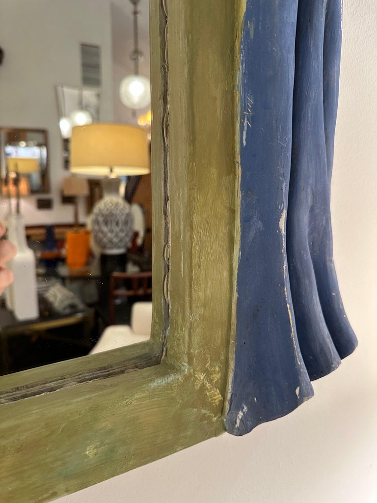 1930's Swedish Plaster Framed Mirror For Sale at 1stDibs