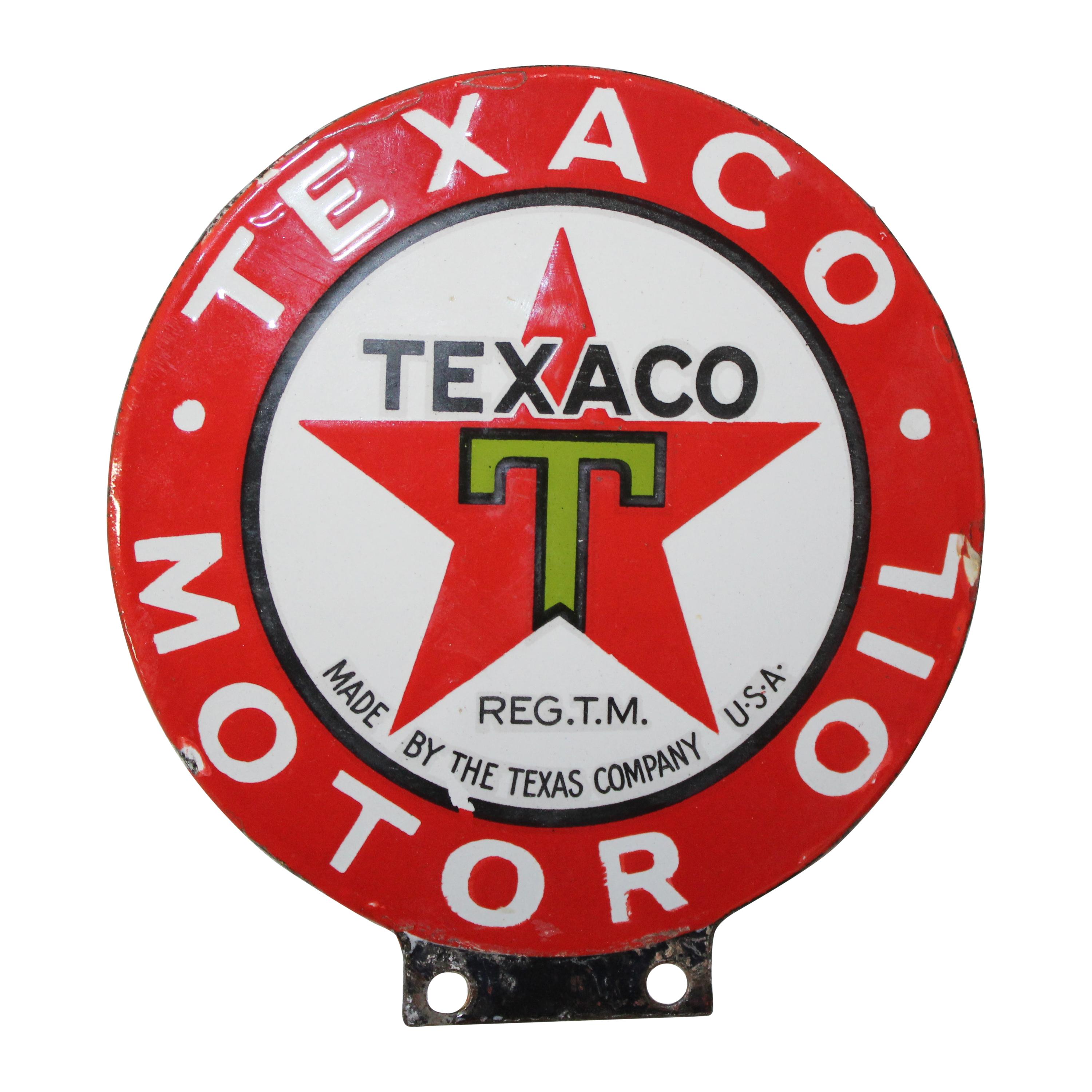 1930s Texaco Motor Oil Paddle Mini Sign For Sale at 1stDibs