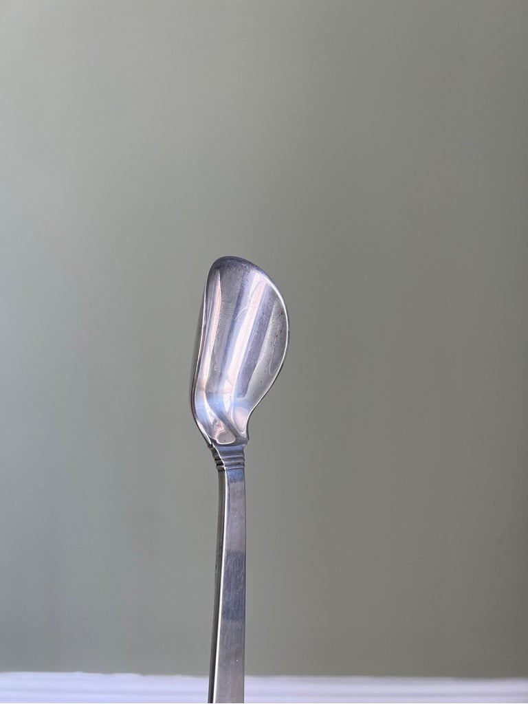1930s Tiffany and Co Hampton Pattern Bone Marrow Spoon For Sale at 1stDibs