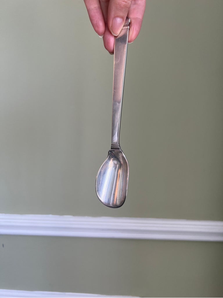 1930s Tiffany and Co Hampton Pattern Bone Marrow Spoon For Sale at 1stDibs