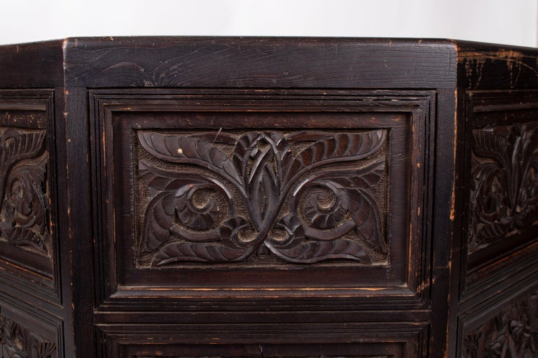 1930s Turkish Octagonal Hand Carved Wooden Table at 1stDibs | turkish ...