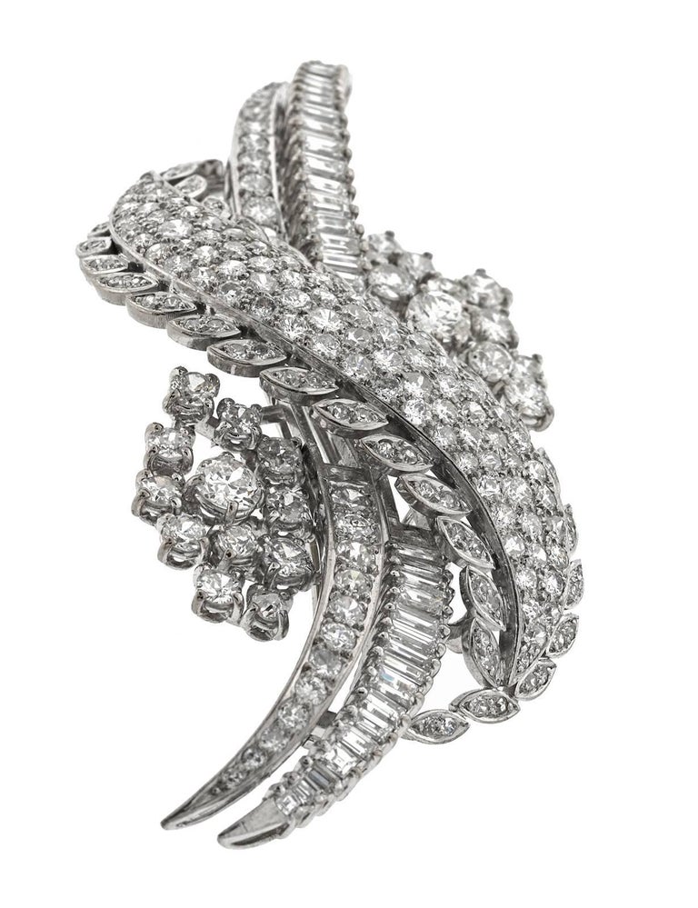 1930s Vintage 18 Karat/14 Karat Diamond Pin 16 Carat For Sale at 1stdibs