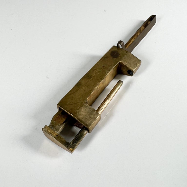 1930s Vintage Heavy Duty Brass Lock Chinese For Sale at 1stDibs