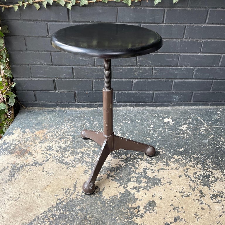 1930s Vintage Industrial Workshop Stool Art Deco Sputnik For Sale at ...