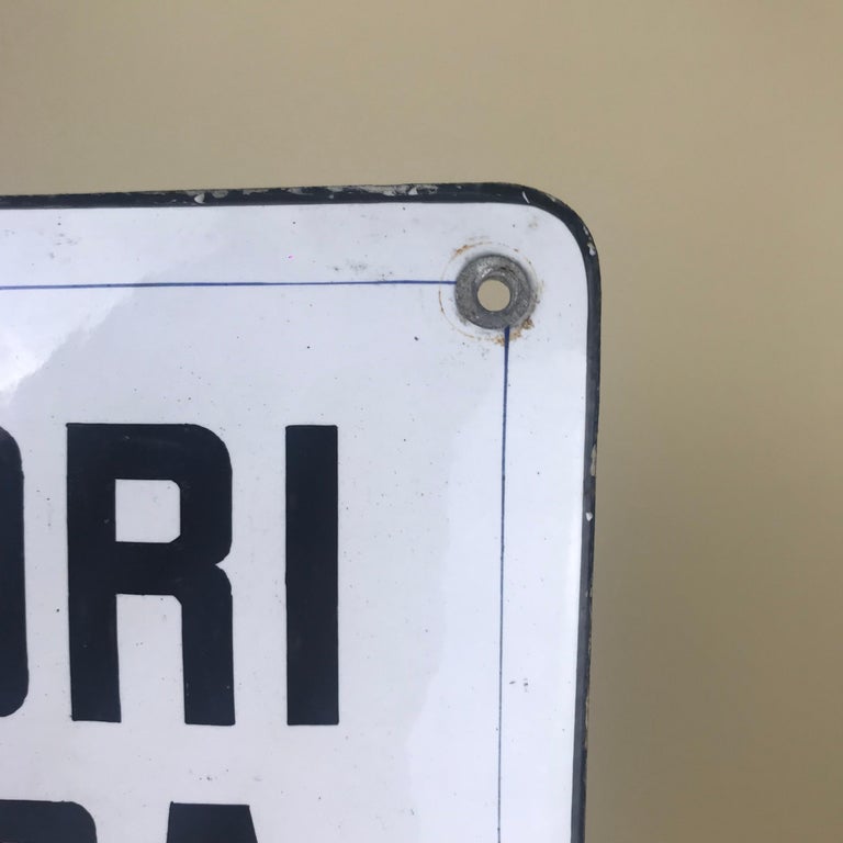 1930s Vintage Italian Enamel Metal Sign "Professori Biblioteca", School ...