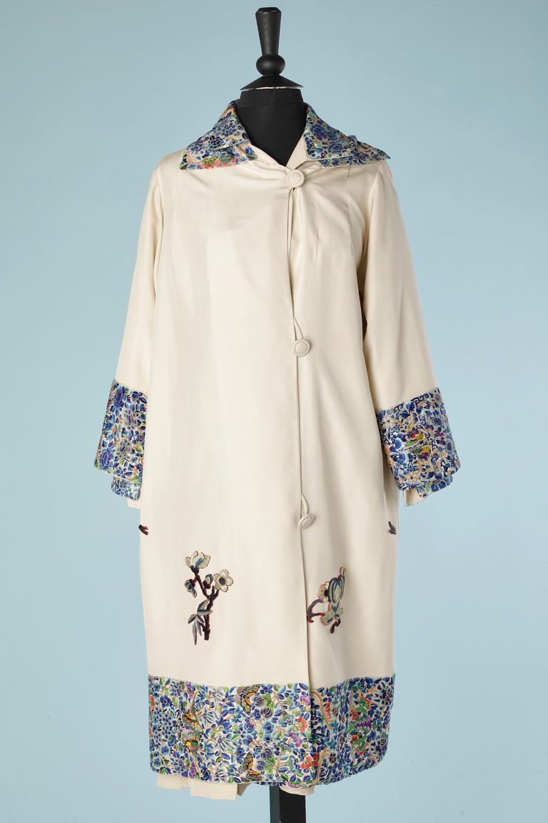 1930'sCocktail coat and dress ensemble in raw silk and silk threads ...
