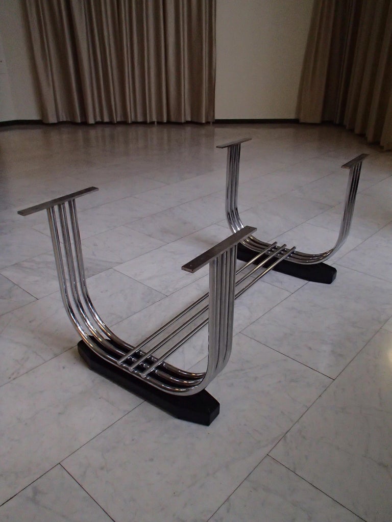 1930thies Tubular Chrome and Blck Top Table for Pel by Serge Chermayeff ...