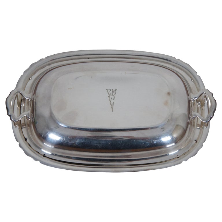 1934 Antique Reed and Barton Silver Plate Lidded Vegetable Entree ...