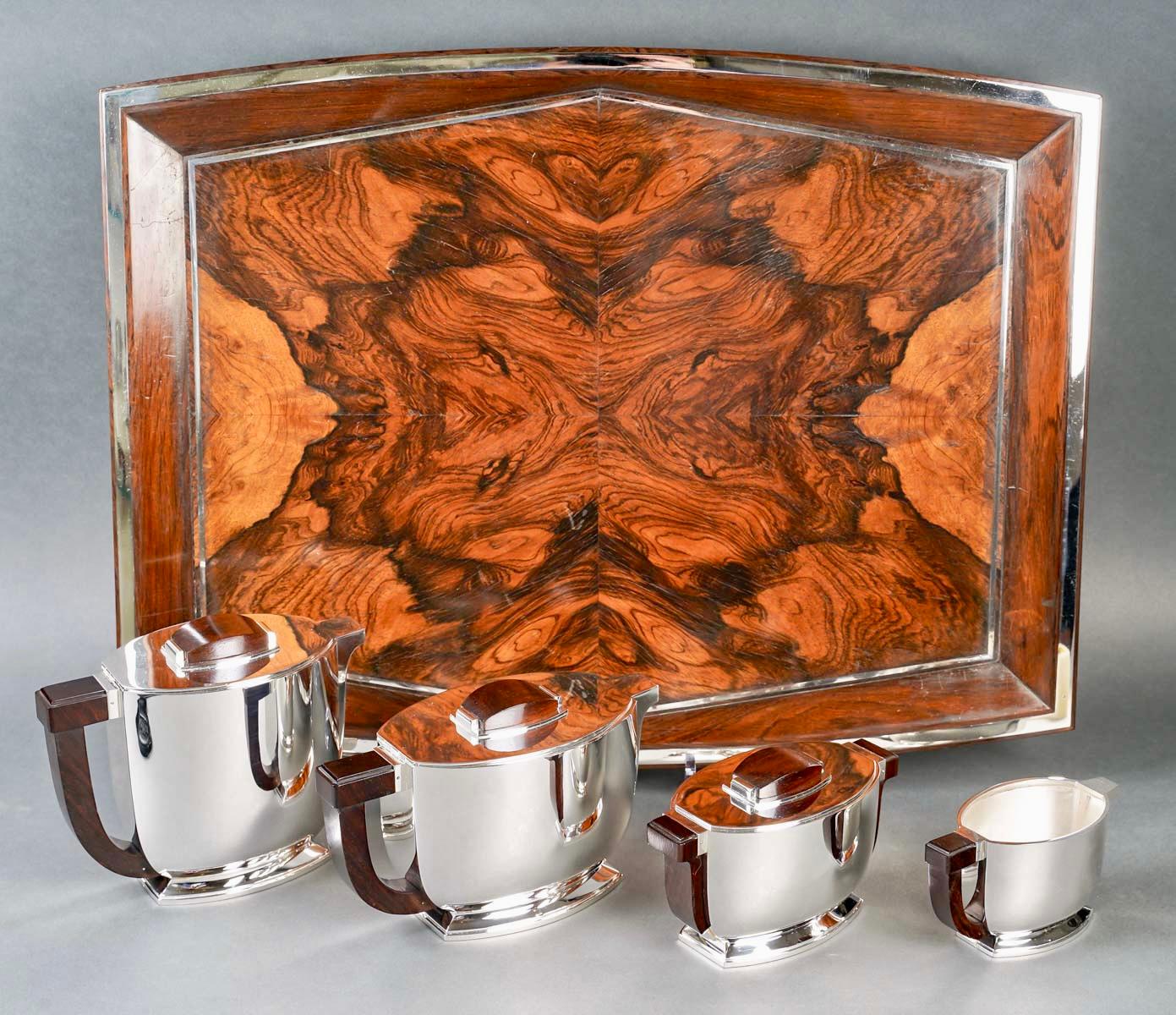1934 Tetard Frères - Tea and Coffee Service Sterling Silver and ...