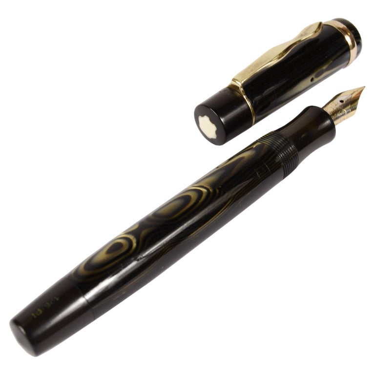 1935s Montblanc Meisterstuck 126PL Platinum Lined Antique Fountain Pen Gold Nib For Sale at 1stDibs