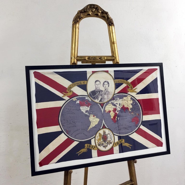 1937 King George VI Coronation Framed Flag at 1stDibs | king george vi ...