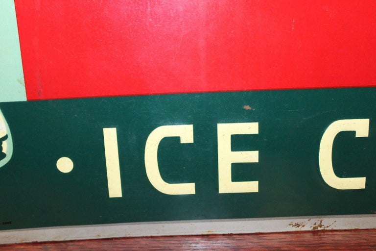1937 Vintage Coca Cola "Ice Cold" Advertising Tin Sign For Sale at ...