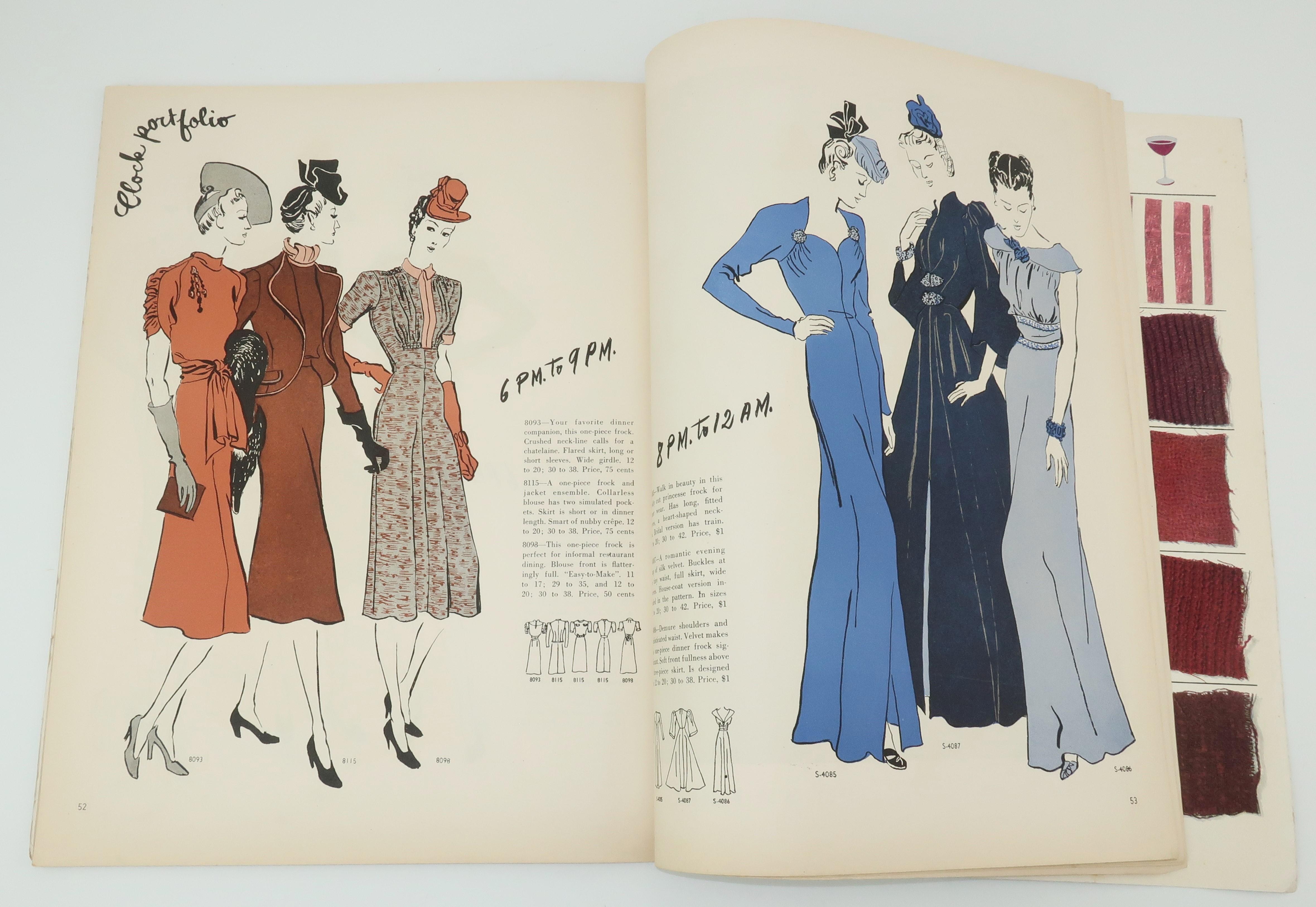 1938 Vogue Pattern Book For Sale at 1stDibs