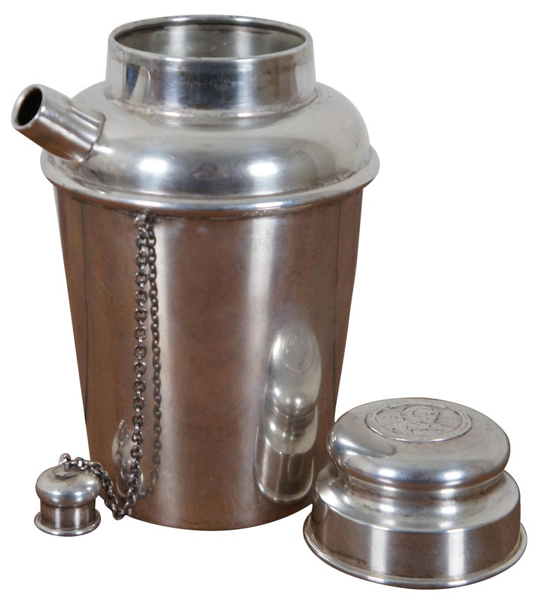 1939 Reed and Barton Shreve Crump Low Sterling Silver Cocktail Shaker ...