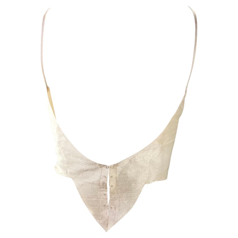 1940 Charles James Signed Triangle Pleat Bodice White Silk Organza ...