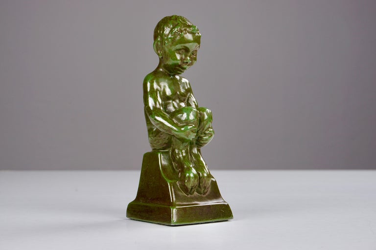 1940's Sitting Faun by Elena Borch Produced in Disco Metal by Just ...