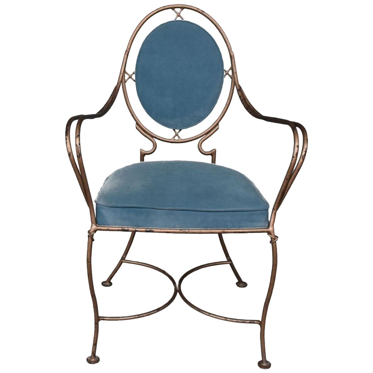 Iron and Bronze Chair at 1stDibs