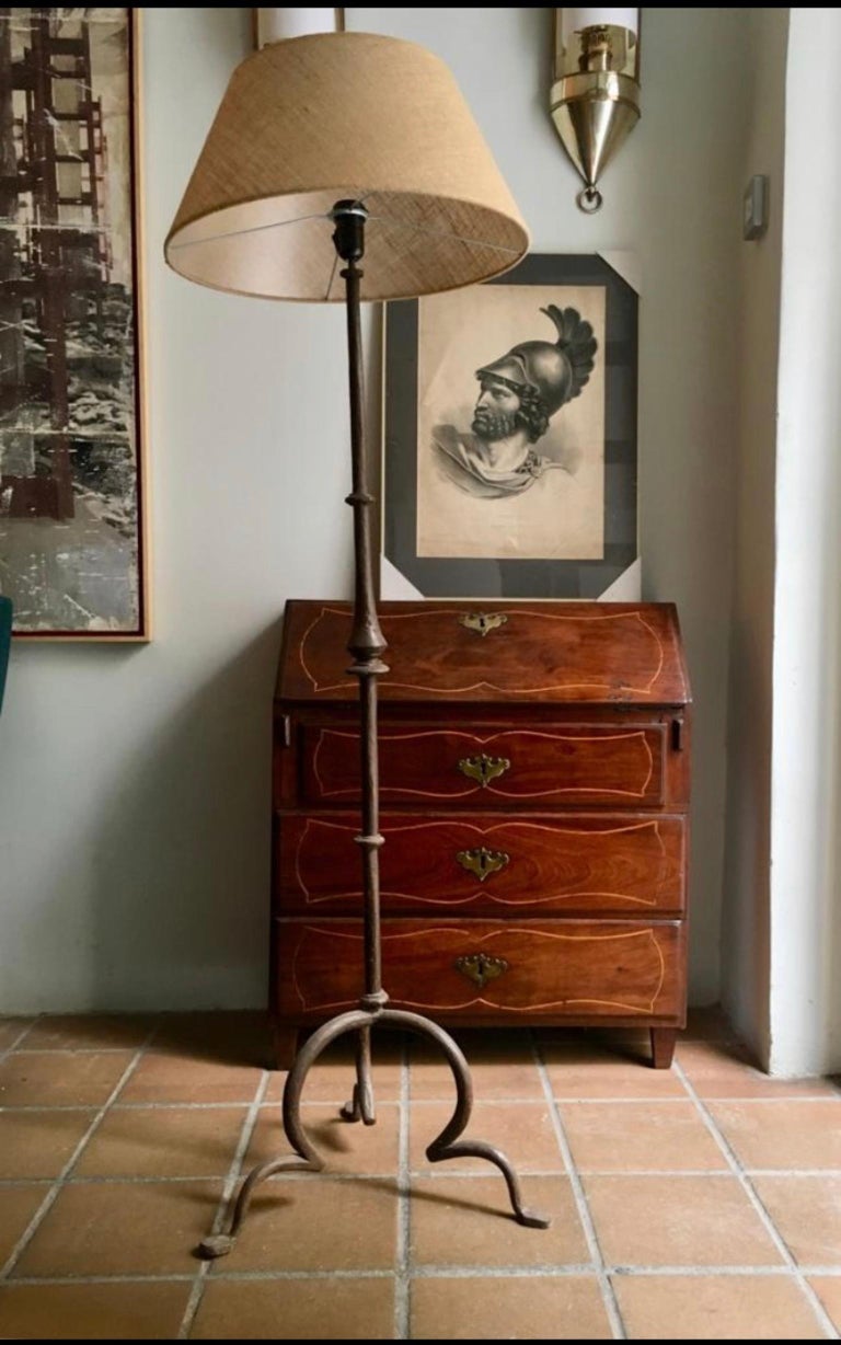 1940 Spanish Wrought Iron Floor Lamp at 1stDibs | floor lamps spain ...