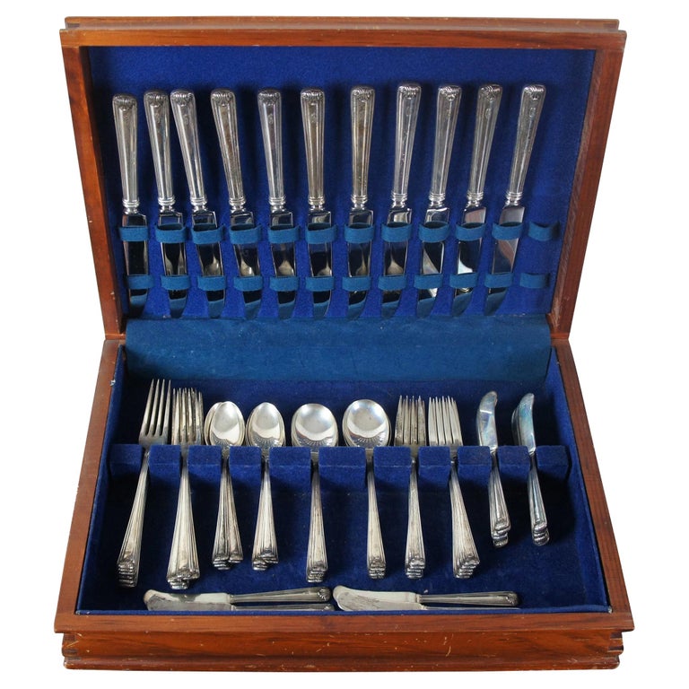 1940 Watson Windsor Manor Sterling Silver .925 Flatware Silverware Set ...