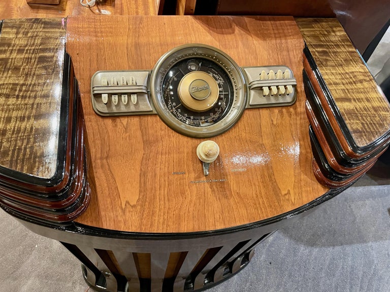 1940 Zenith Console 12S-475 Darth Vader Shutter Dial Restored Bluetooth ...