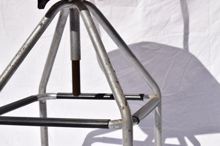 1940s - 1950s Industrial English Red Drafting Swivel Chair For Sale at ...