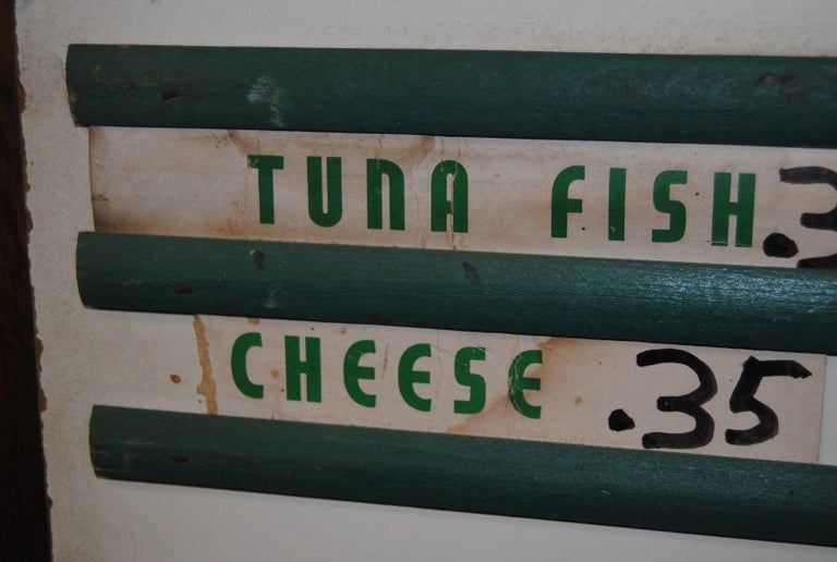 1940s 7up Menu Board Masonite Advertising Sign For Sale at 1stDibs