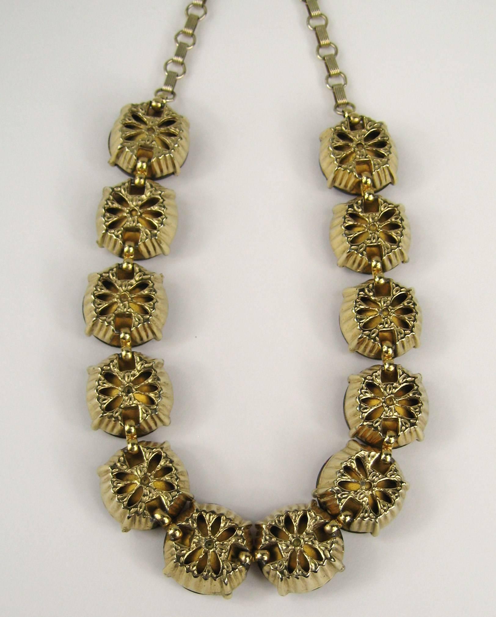 1940's Amber Hollywood Glam Necklace Choker at 1stDibs | hollywood ...