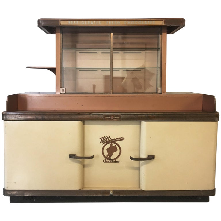 1940s American Whitman’s Chocolate Refrigerated Display Shop Counter ...