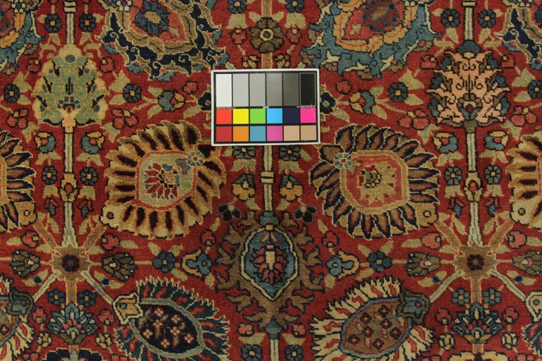 1940s Antique Persian Tabriz Rug with Jewel-Like ‘Herati’ Floral ...