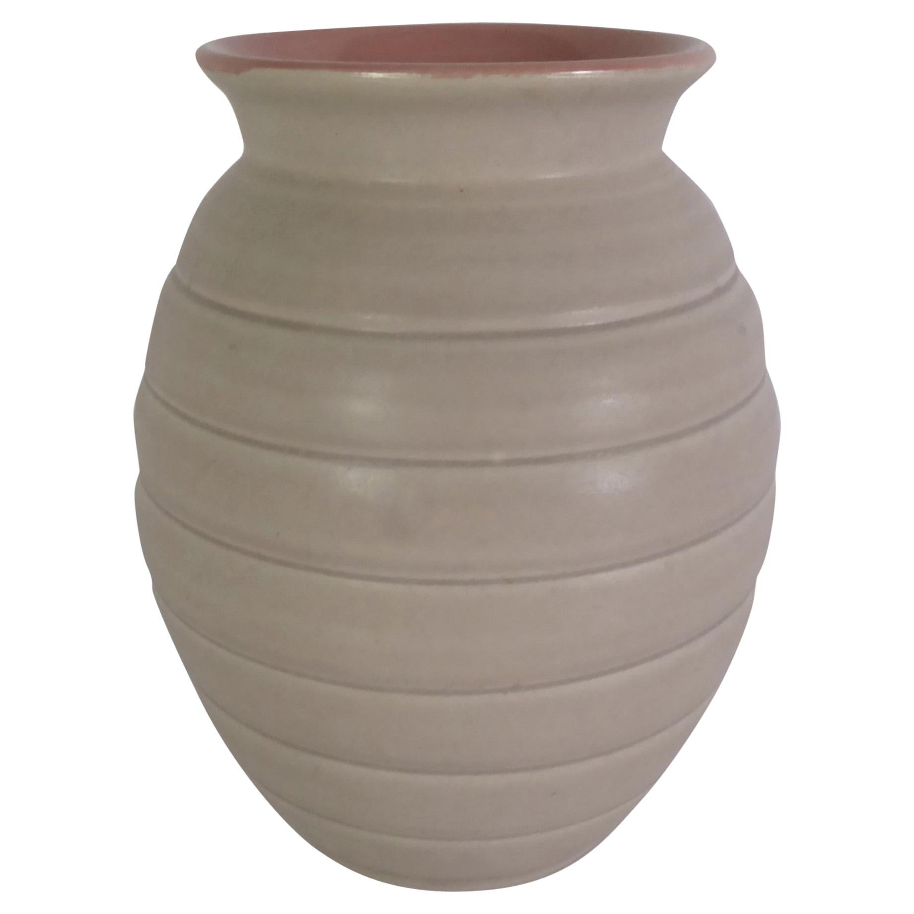 1940s Art Deco Lovatts Stoneware Vase England Streamline Modern at 1stDibs