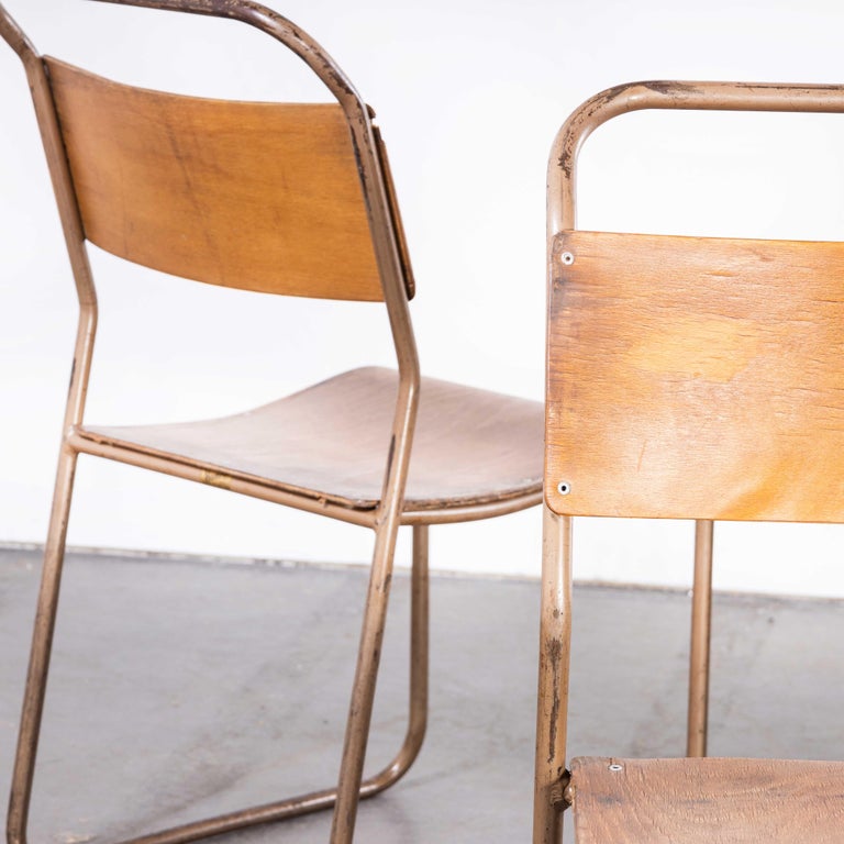 1940's Bamco Tubular Metal Bronze Dining Chairs - Set Of Four For Sale ...