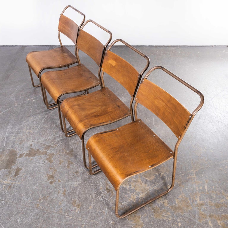 1940's Bamco Tubular Metal Bronze Dining Chairs - Set Of Four For Sale ...