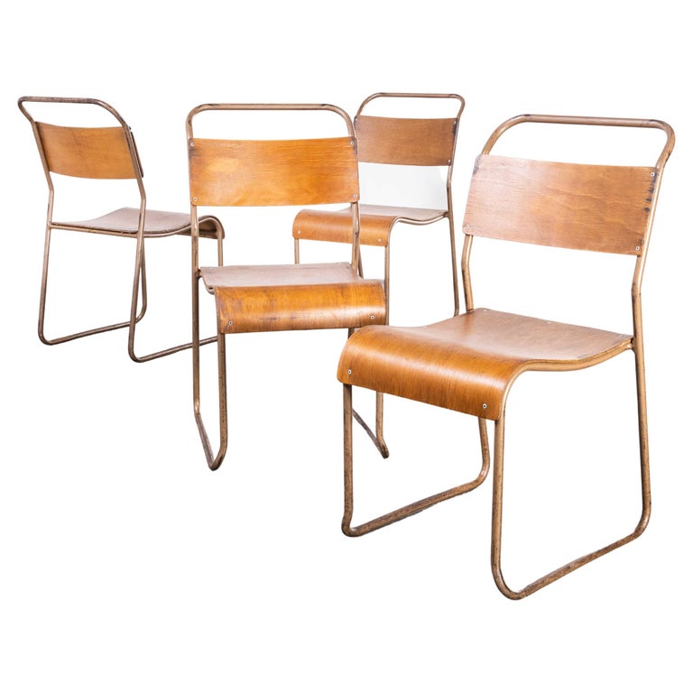 1940's Bamco Tubular Metal Bronze Dining Chairs - Set Of Four For Sale ...