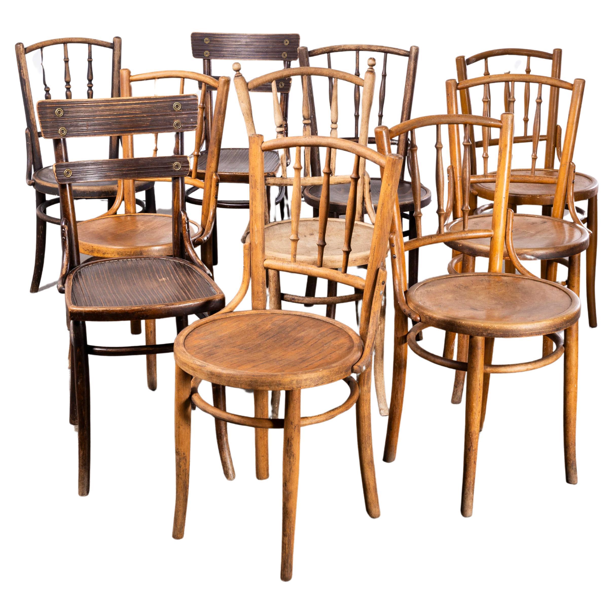 1940's Bentwood Debrecen Spindle Back Dining Chairs - Mixed - Set Of ...