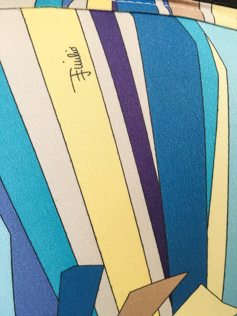 1940s Black Lacquer Armchair with Vintage 1970s Emilio Pucci Fabric at ...