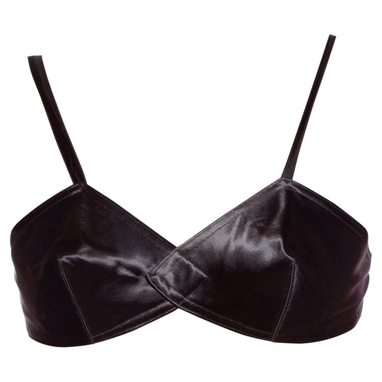 1940'S Black Satin Bra at 1stDibs