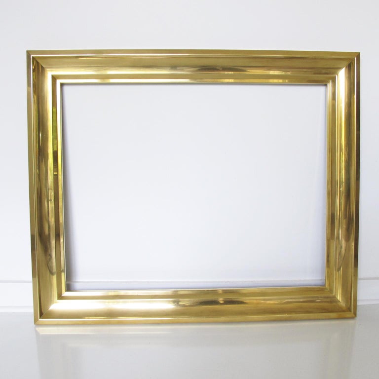 Modernist Brass Frame for Painting, Drawing or Mirror, 1940s For Sale ...