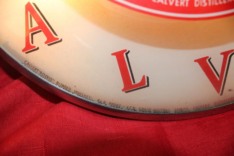 1940s Calvert Distillery Bubble Clock For Sale at 1stDibs