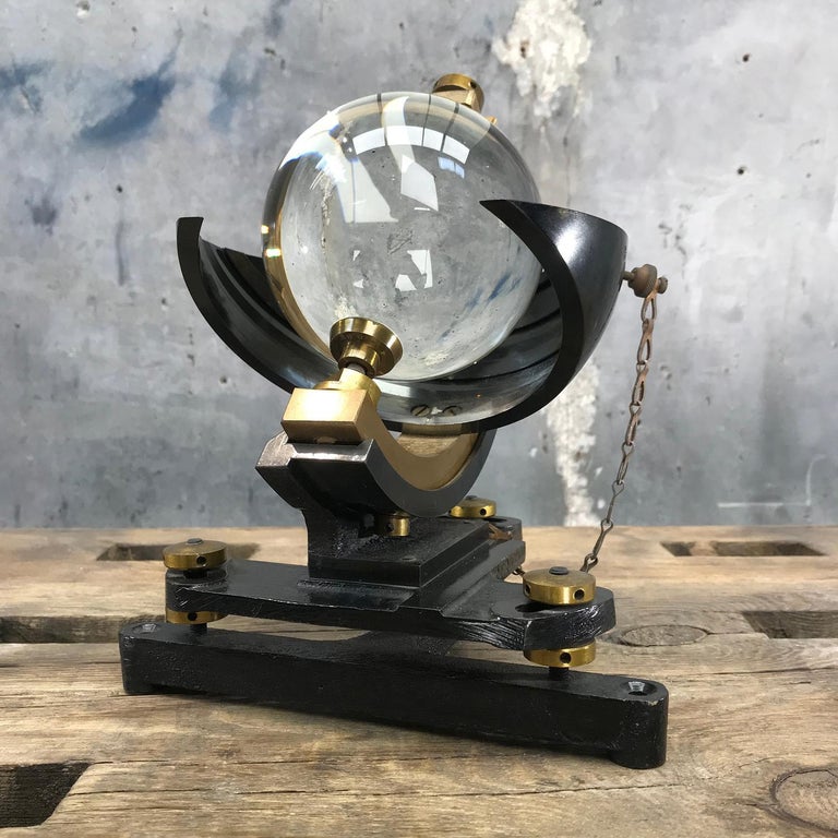 1940s Campbell Stokes British Cast Bronze and Glass Sunshine Recorder ...