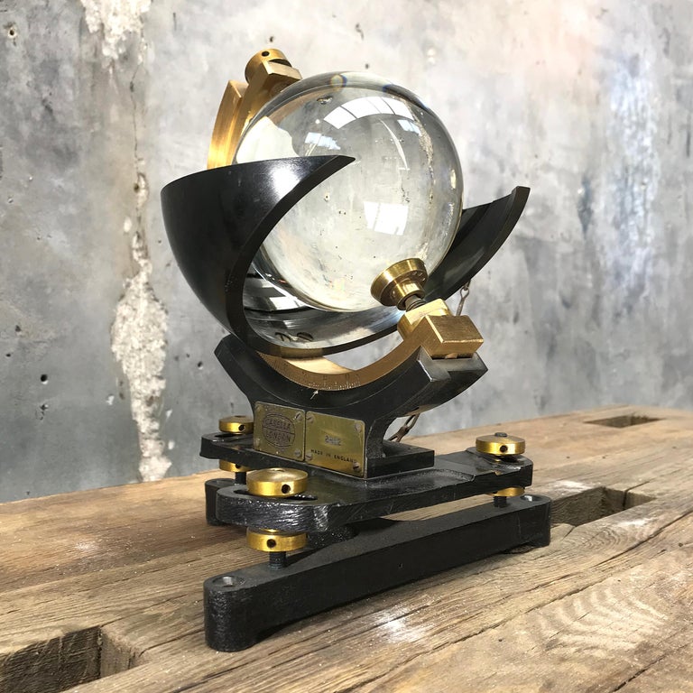 1940s Campbell Stokes British Cast Bronze and Glass Sunshine Recorder ...