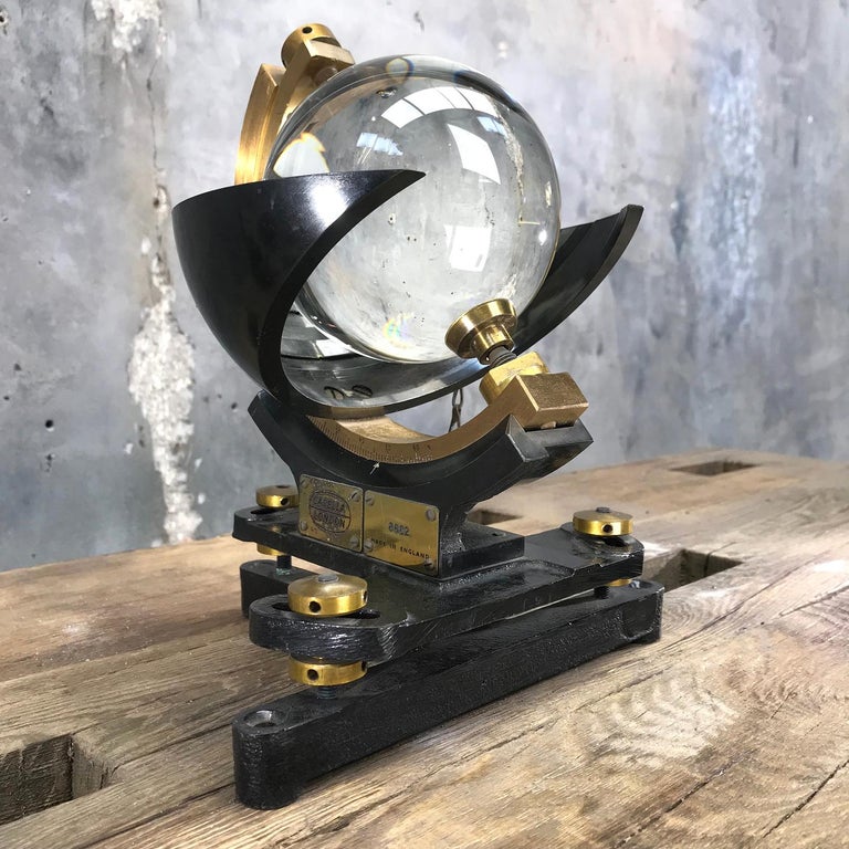 1940s Campbell Stokes British Cast Bronze and Glass Sunshine Recorder ...