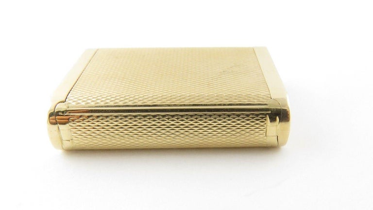 1940s Cartier 14-Karat Yellow Gold Double Pill Box with Sapphire and ...