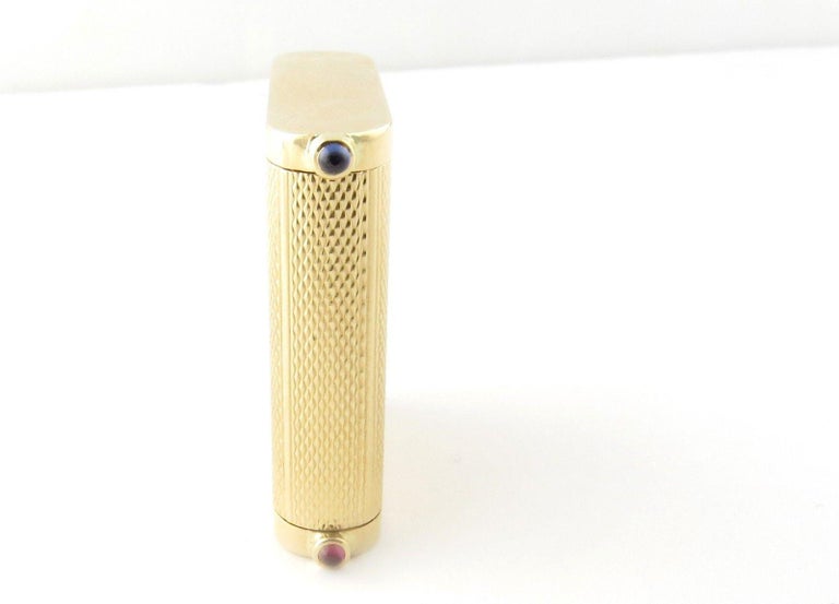 1940s Cartier 14-Karat Yellow Gold Double Pill Box with Sapphire and ...