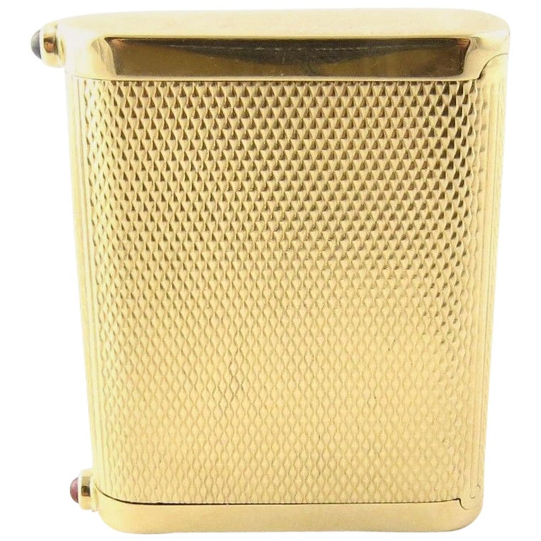 1940s Cartier 14-Karat Yellow Gold Double Pill Box with Sapphire and ...