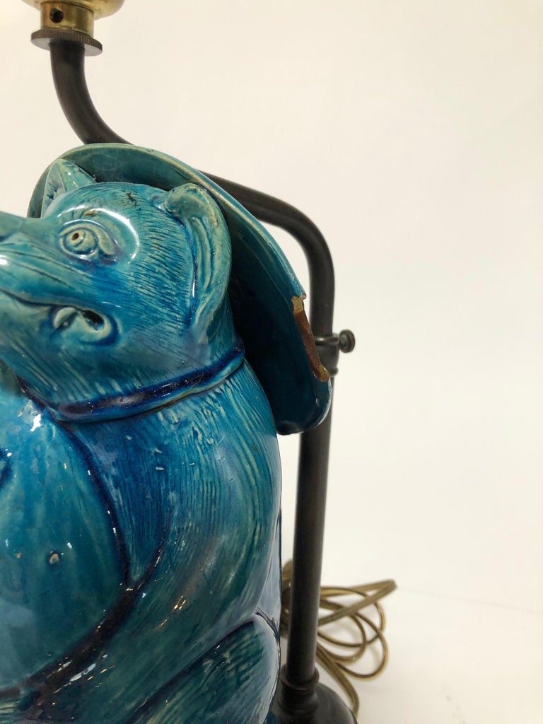1940s Chinese Porcelain Lamp of a Rat For Sale at 1stDibs
