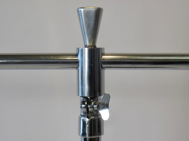 1940s Chrome Plated T-Bar Clothing Rack Stand For Sale at 1stDibs