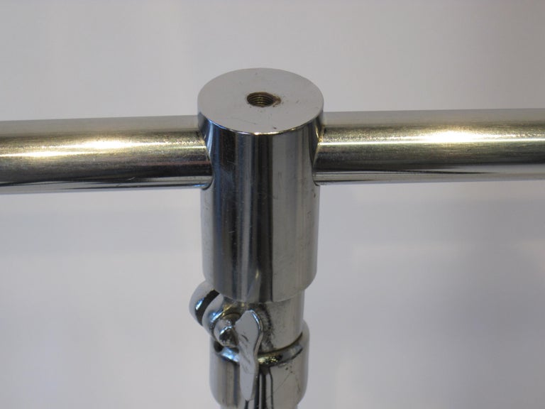1940s Chrome Plated T-Bar Clothing Rack Stand For Sale at 1stDibs