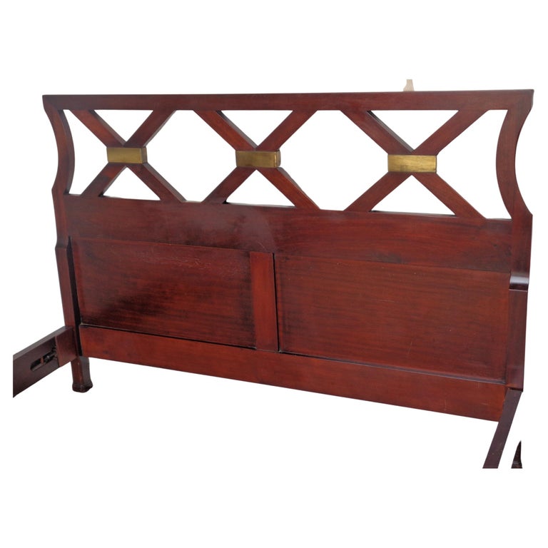 1940's Classical Mahogany Bed by Grosfeld House, Tommi Parzinger Style ...