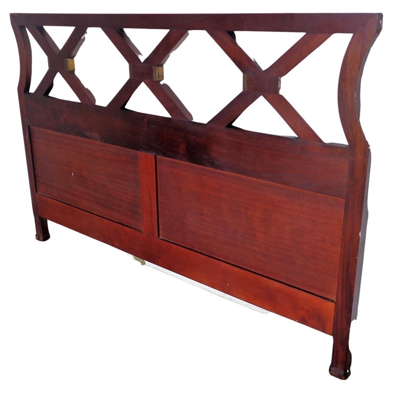 1940's Classical Mahogany Bed by Grosfeld House, Tommi Parzinger Style ...