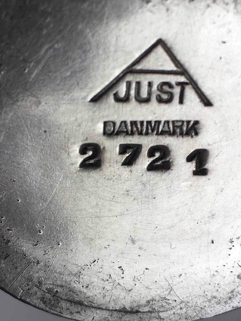 1940s Danish Just Andersen Circular Pewter Vase For Sale at 1stDibs